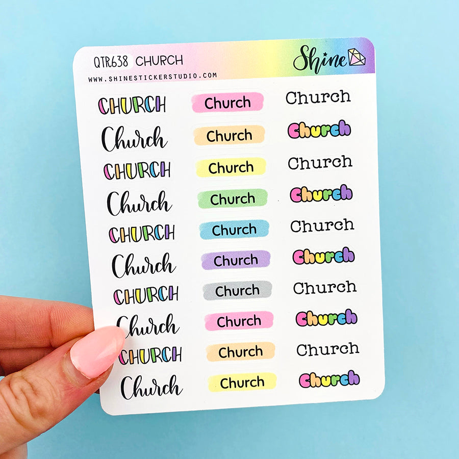 Church Stickers – Shine Sticker Studio