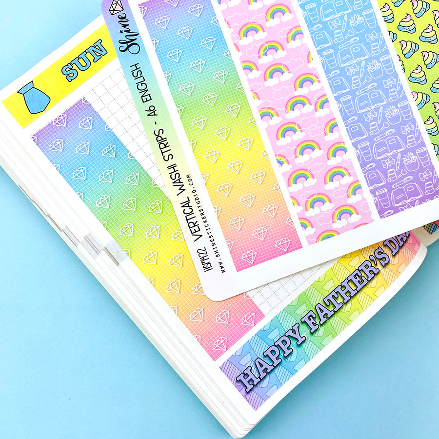 A6 Vertical Washi Strip Stickers