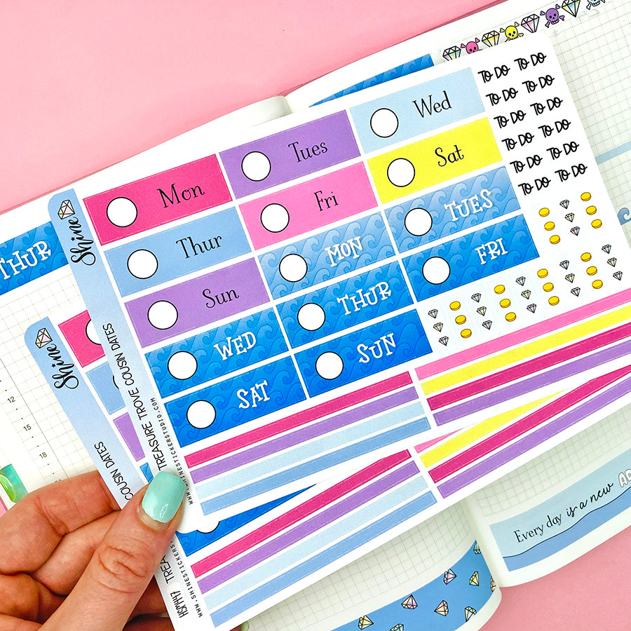 CLEARANCE Treasure Trove Cousin Daily Date Cover Stickers – Shine ...