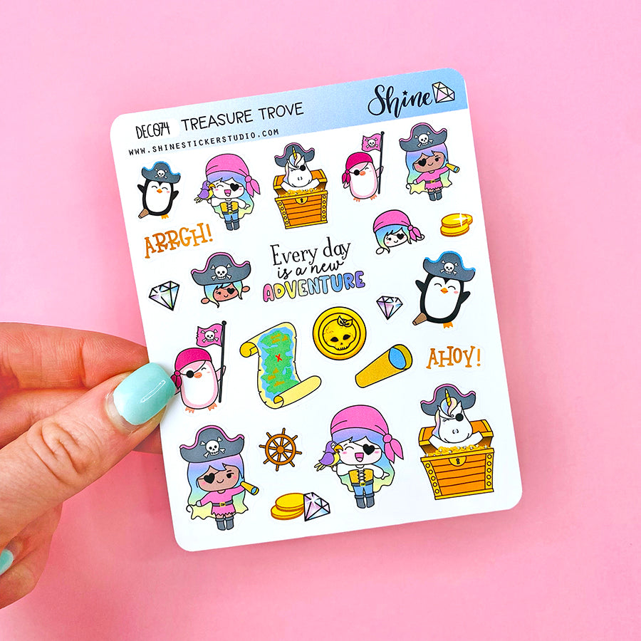Treasure Trove Deco Stickers – Shine Sticker Studio