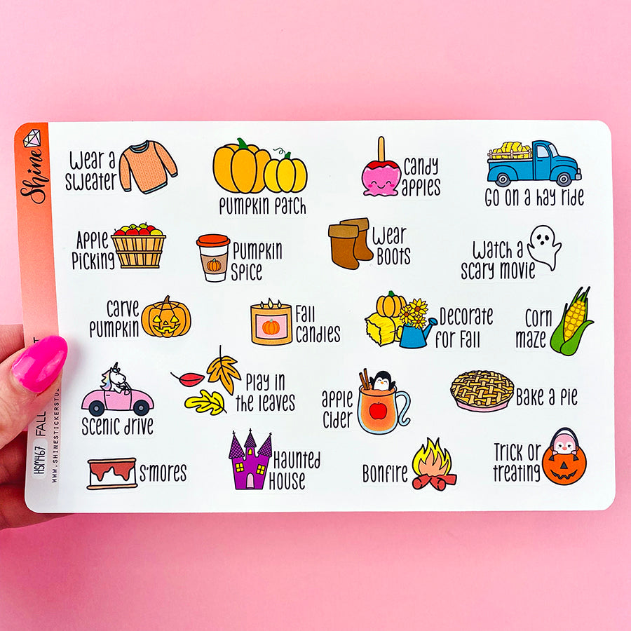 Fall Bucket List Stickers – Shine Sticker Studio