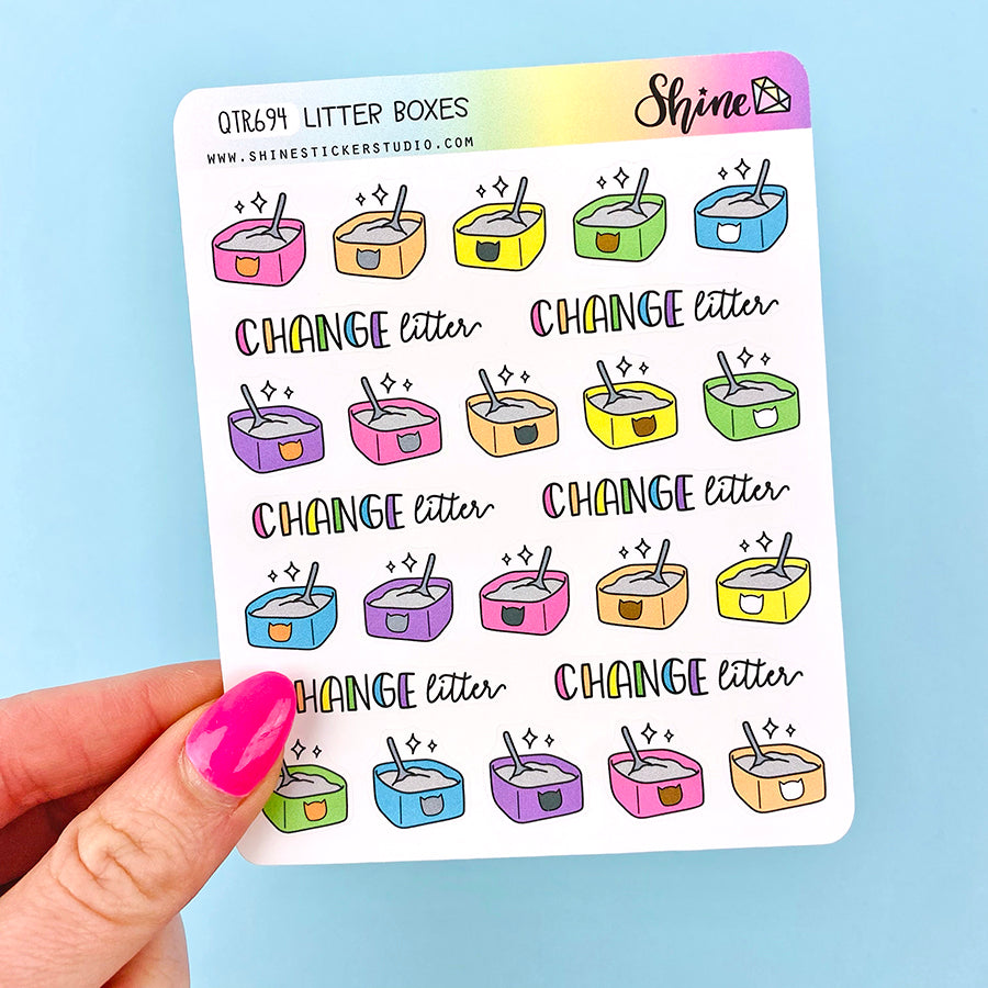 Litter Boxes Stickers – Shine Sticker Studio