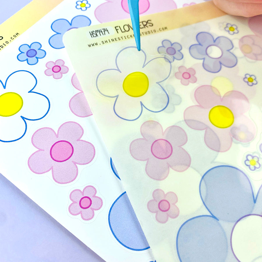 Decorative Flower Stickers – Shine Sticker Studio