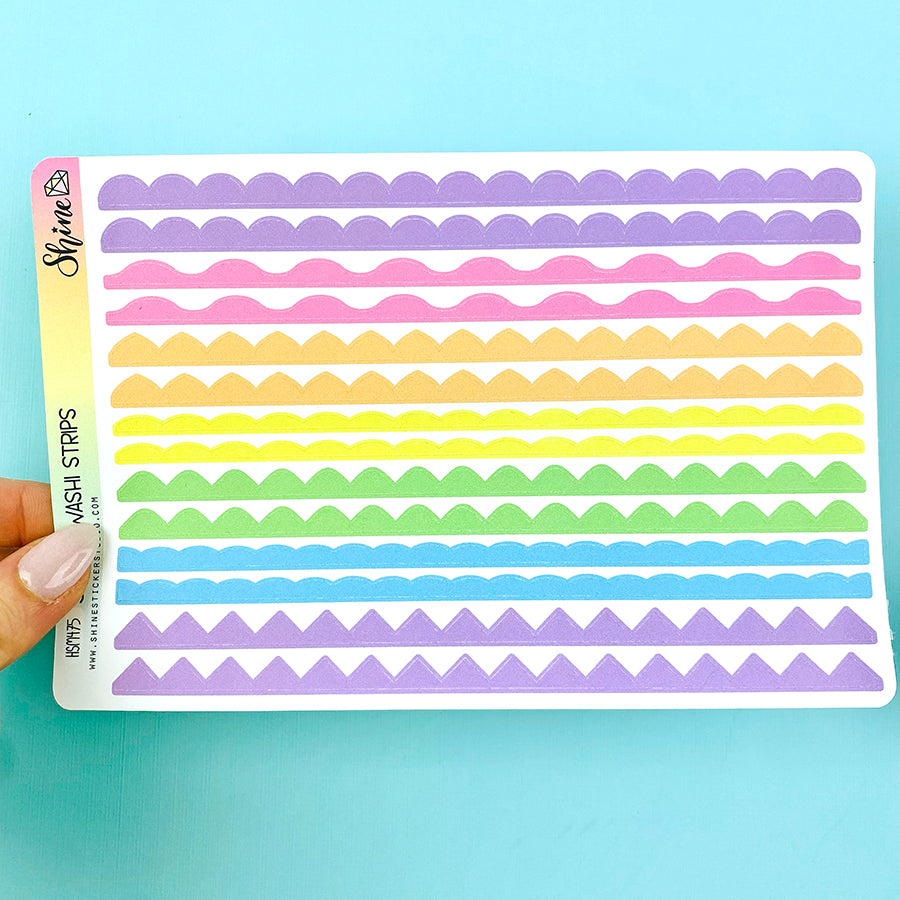 Shaped Washi Strip Stickers – Shine Sticker Studio
