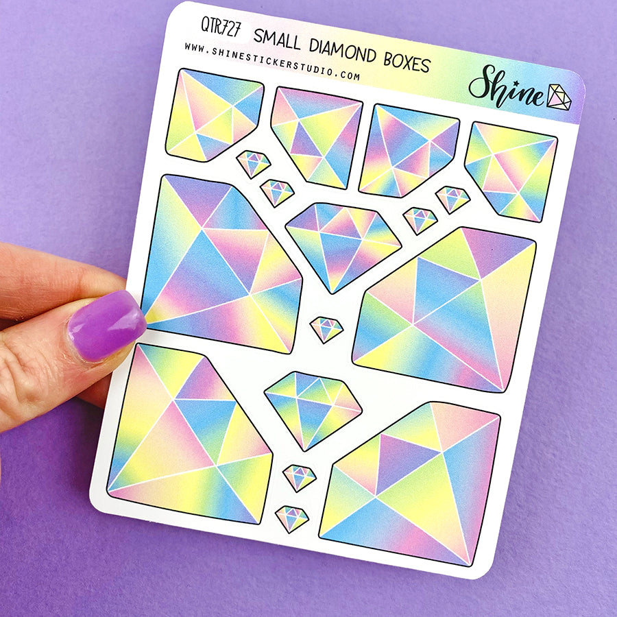 Small Diamond Box Stickers – Shine Sticker Studio