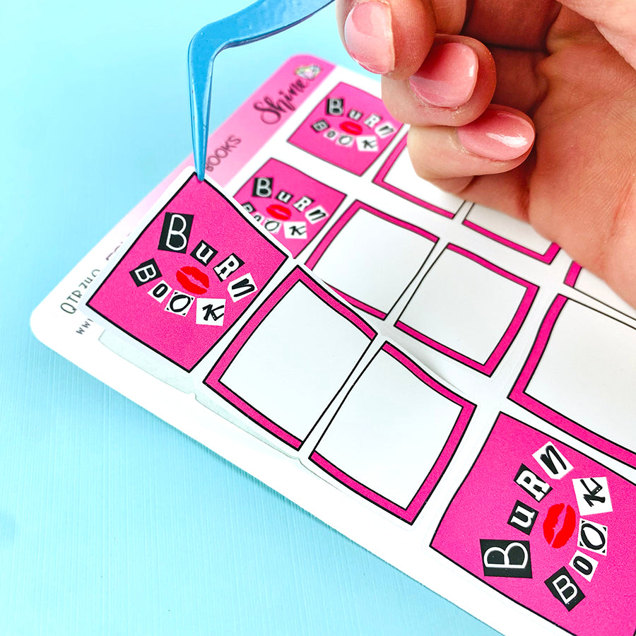 Foldable Burn Book Stickers – Shine Sticker Studio