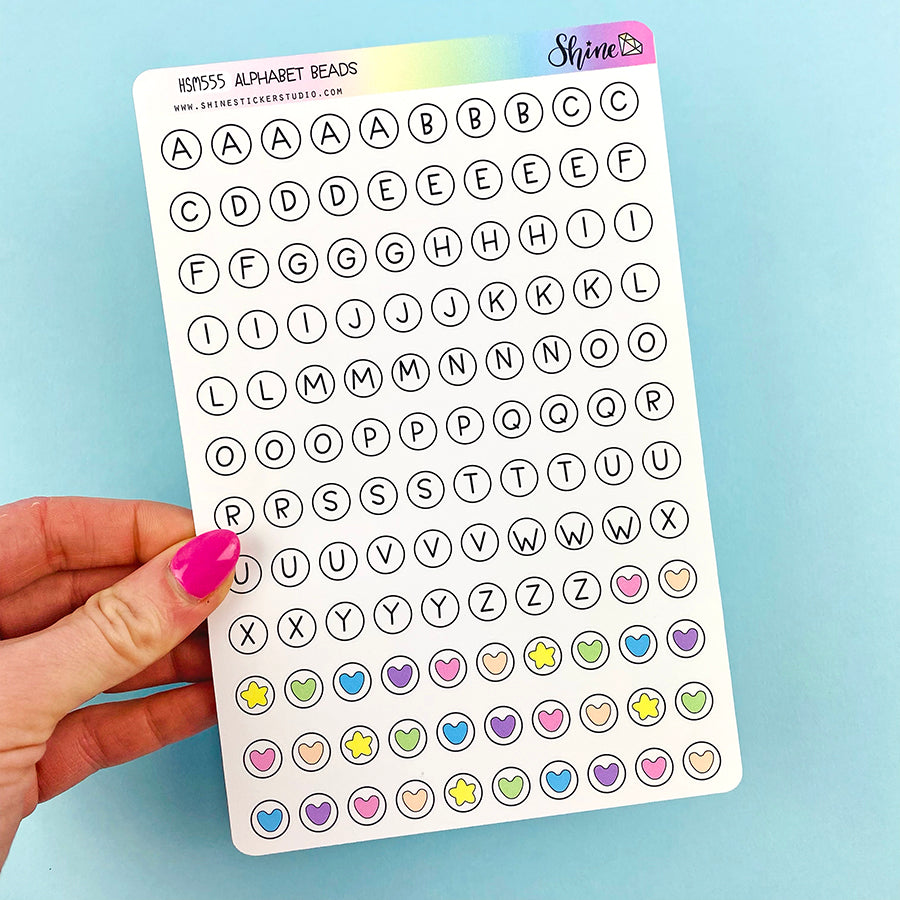 Alphabet Beads – Shine Sticker Studio
