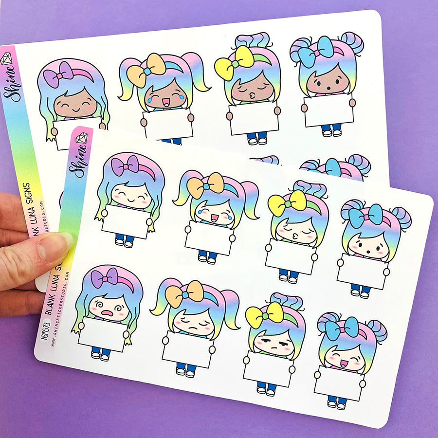 Blank Luna Signs – Shine Sticker Studio