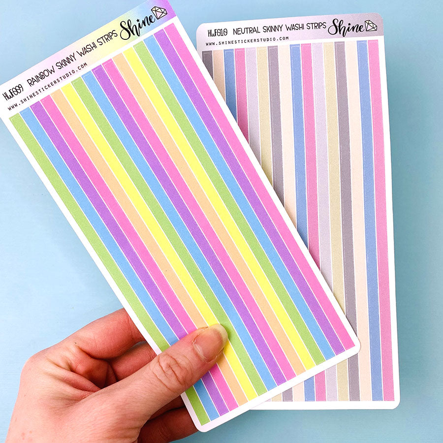 Skinny Washi Strip Stickers – Shine Sticker Studio