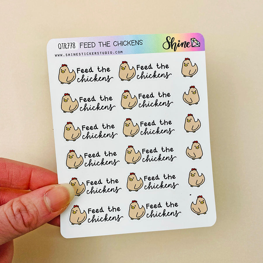Feed the Chickens Stickers – Shine Sticker Studio