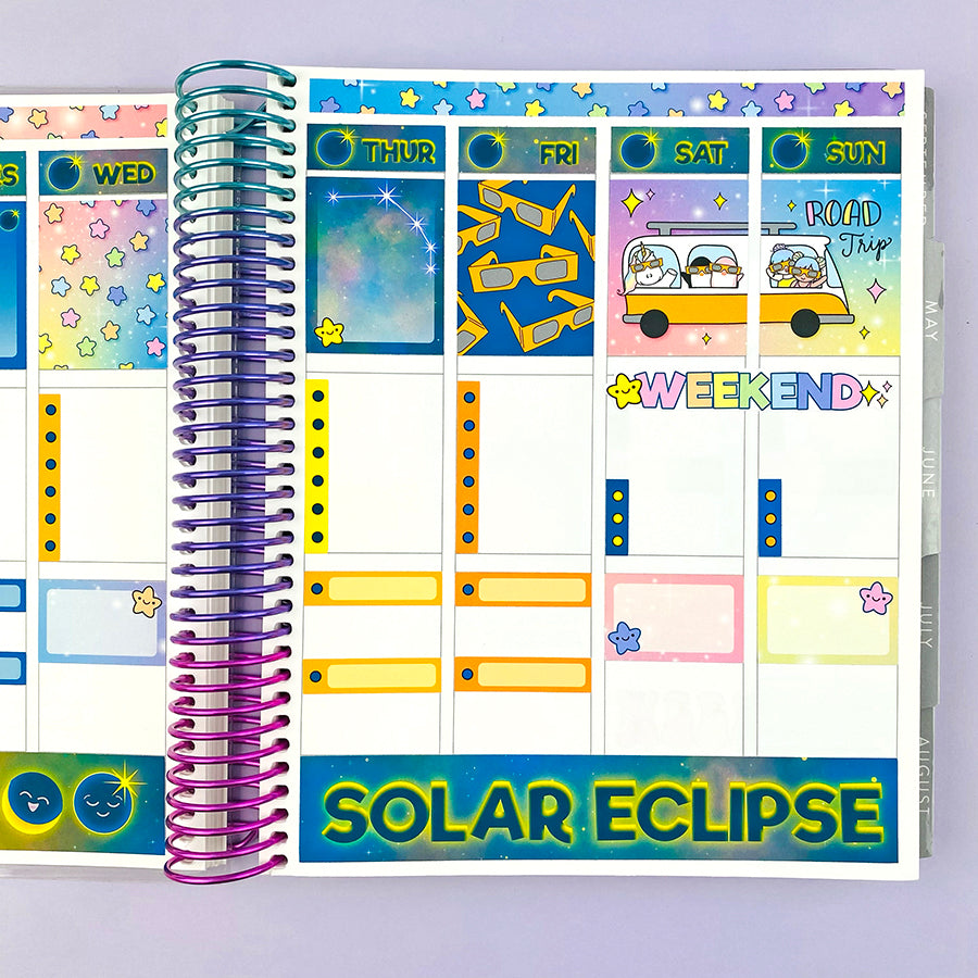 CLEARANCE 2024 Eclipse Vertical Weekly Sticker Kit – Shine Sticker Studio