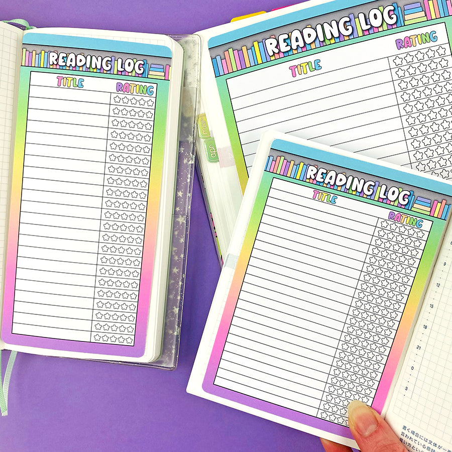 Reading Log Jumbo Sticker – Shine Sticker Studio