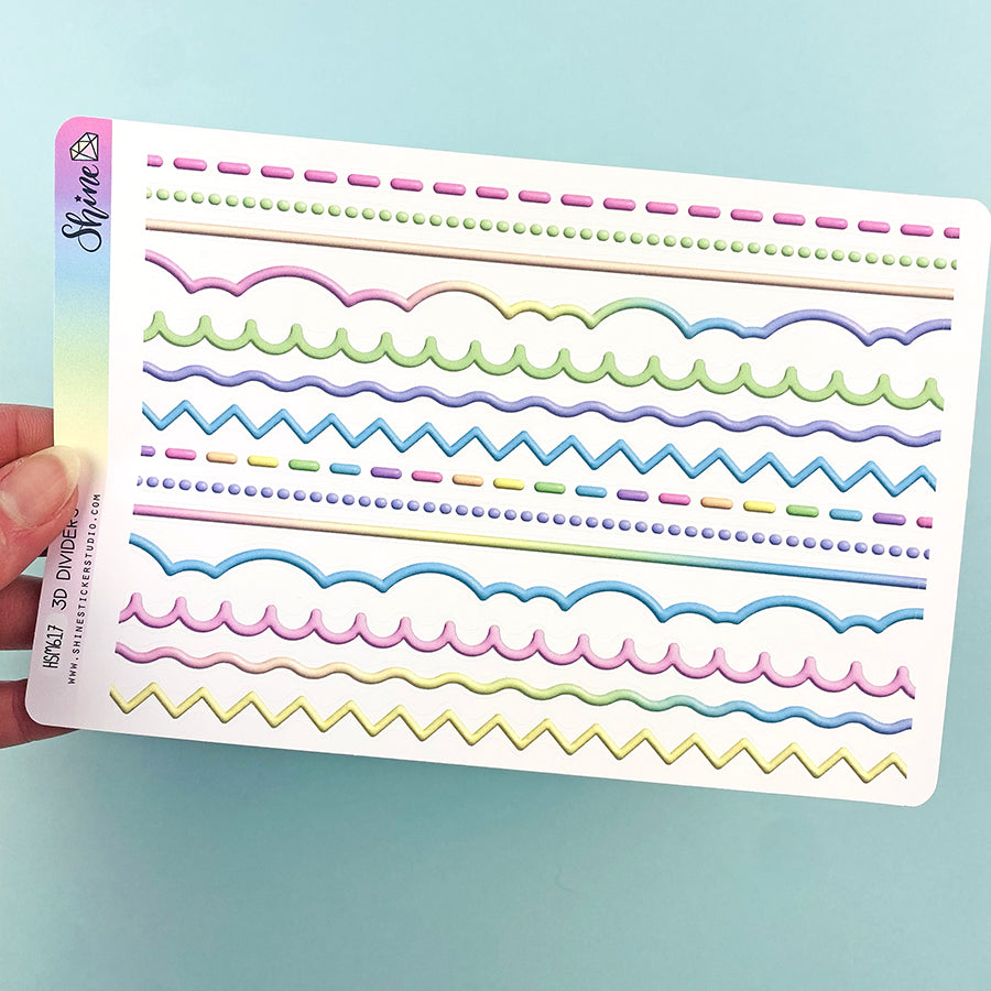 3D Divider Stickers – Shine Sticker Studio