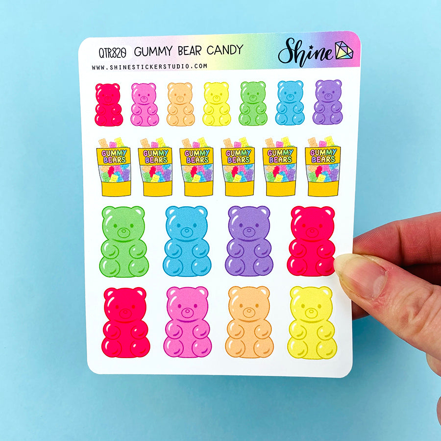 Gummy Bear Candy Deco Stickers – Shine Sticker Studio