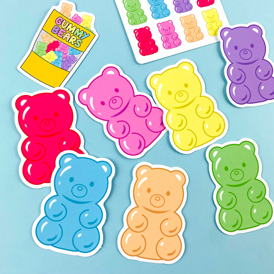 Gummy Bears Sticker DIE CUT Collection – Shine Sticker Studio