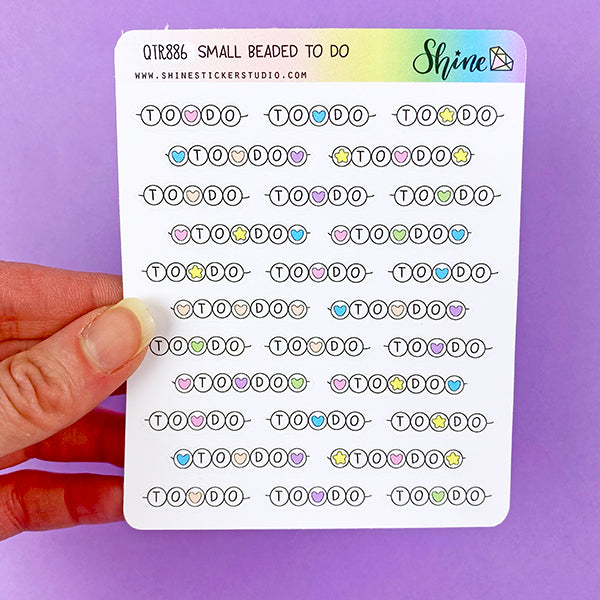 Small Beaded To Do Stickers – Shine Sticker Studio