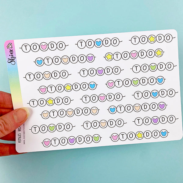 Beaded To Do Stickers – Shine Sticker Studio