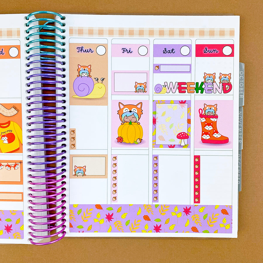 Feeling Foxy Vertical Weekly Sticker Kit – Shine Sticker Studio