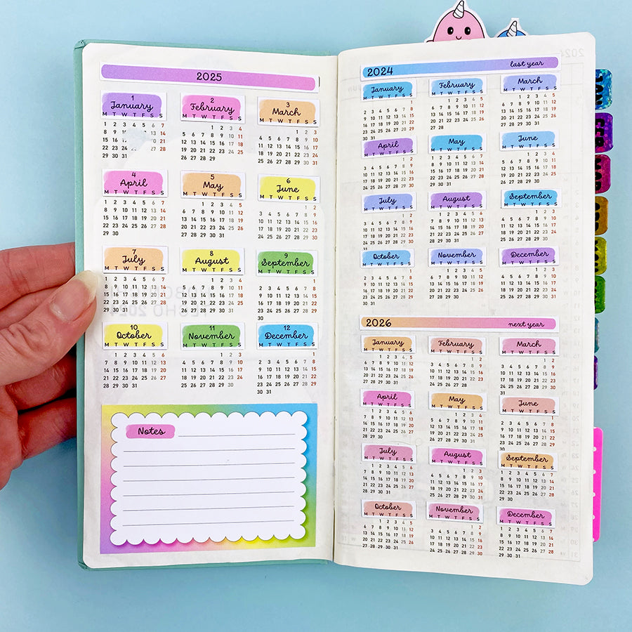 CLEARANCE 2025 Hobonichi Weeks Yearly Overview Sticker Kit – Shine ...