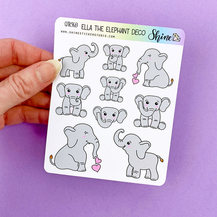 Ella the Elephant Deco Planner Stickers – Shine Sticker Studio