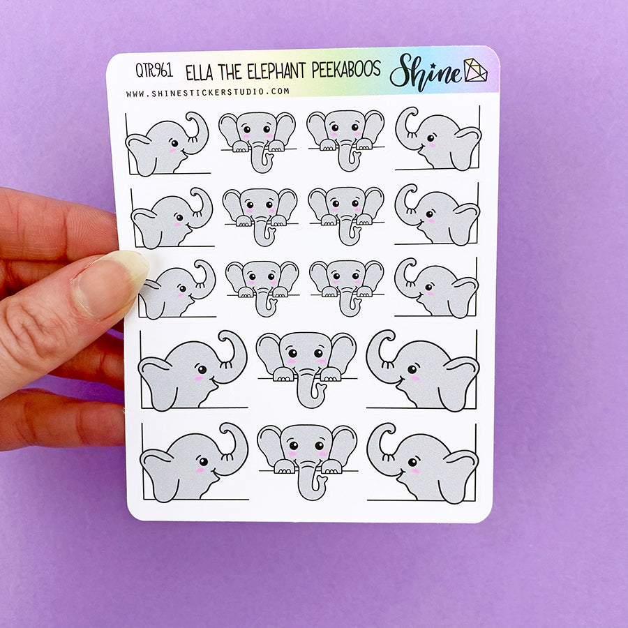 Ella the Elephant Peekaboo Deco Planner Stickers – Shine Sticker Studio