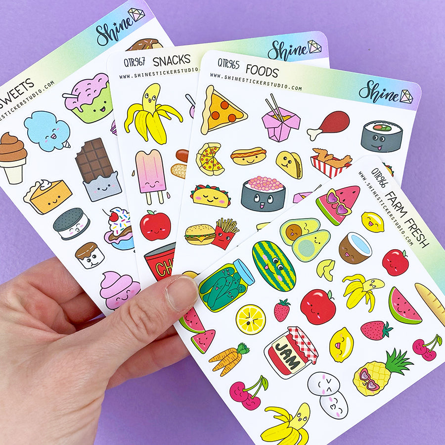 Kawaii Food - Farm Fresh - Snacks - Sweets - Decorative Stickers ...