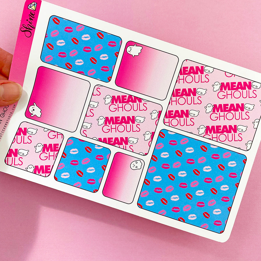 Mean Ghouls Boxes Planner Stickers – Shine Sticker Studio