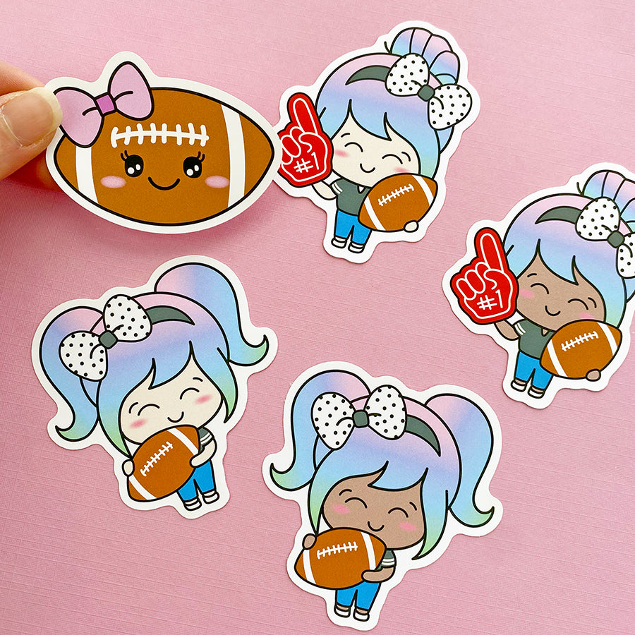 Football Sticker DIE CUT Collection – Shine Sticker Studio