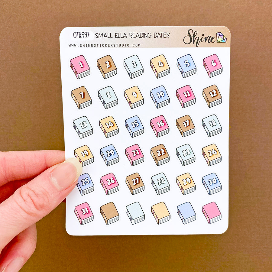 Ella Reading Dates Planner Stickers – Shine Sticker Studio
