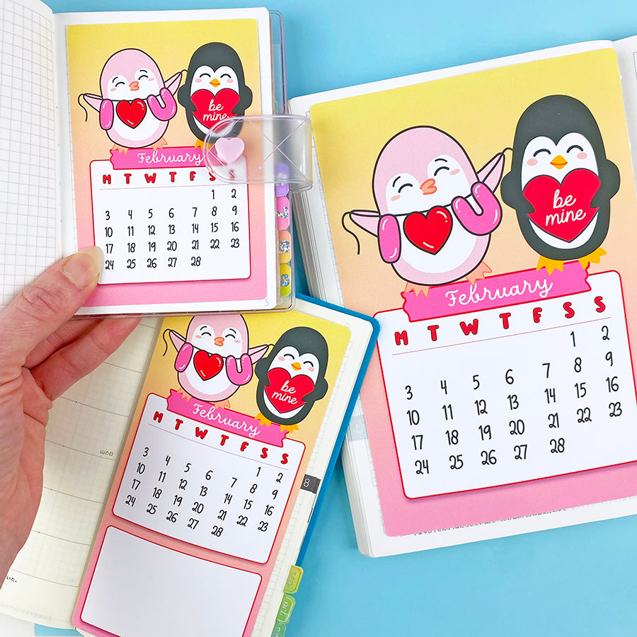 CLEARANCE 2025 February Calendar Jumbo Sticker - Sunday Start – Shine ...