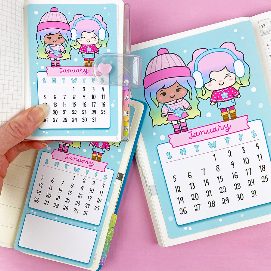 CLEARANCE 2025 January Calendar Jumbo Sticker - Sunday Start – Shine ...