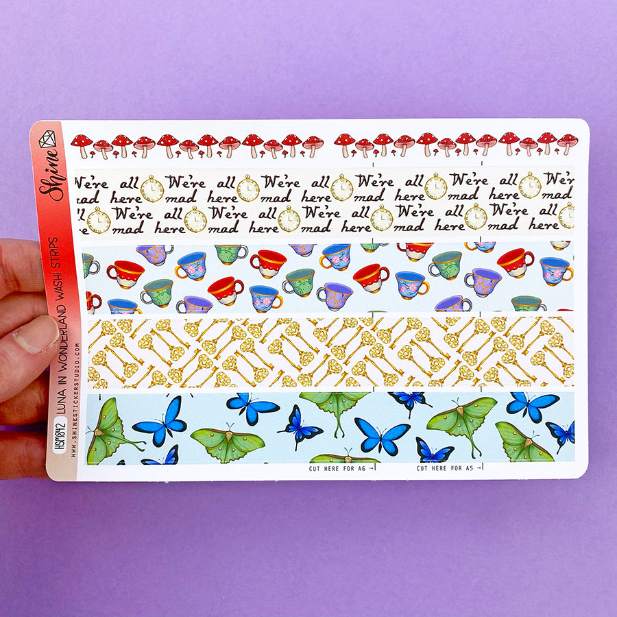 Luna in Wonderland Washi Strip Stickers – Shine Sticker Studio