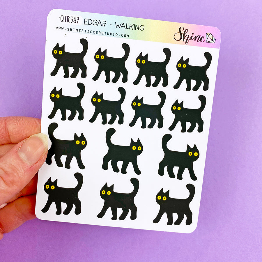 Edgar - Walking Deco Stickers – Shine Sticker Studio