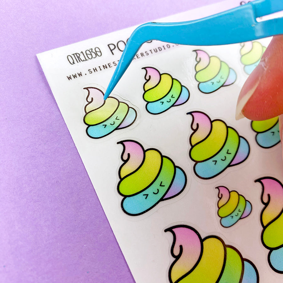 Rainbow Poops Deco Stickers – Shine Sticker Studio