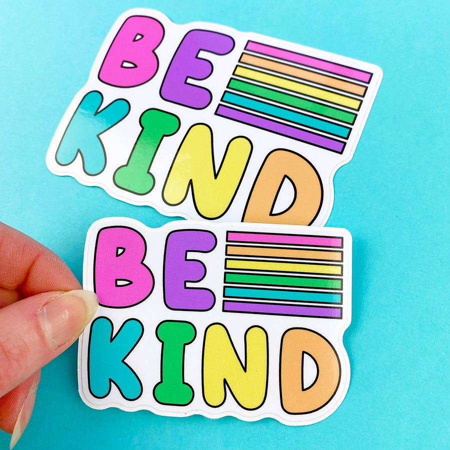 "Be Kind" Vinyl Decal - 2 Sizes – Shine Sticker Studio