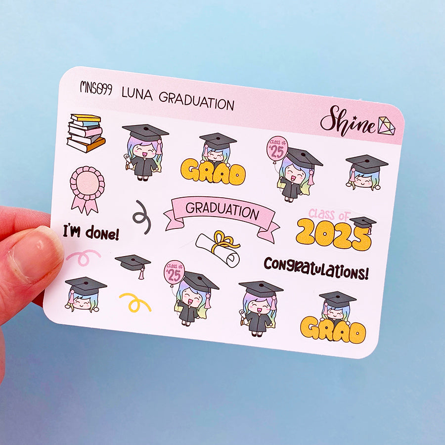Luna Graduation Planner Stickers Mini Sheet – Shine Sticker Studio