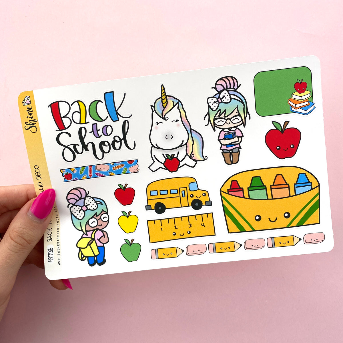 Back to School Bujo Deco Stickers – Shine Sticker Studio