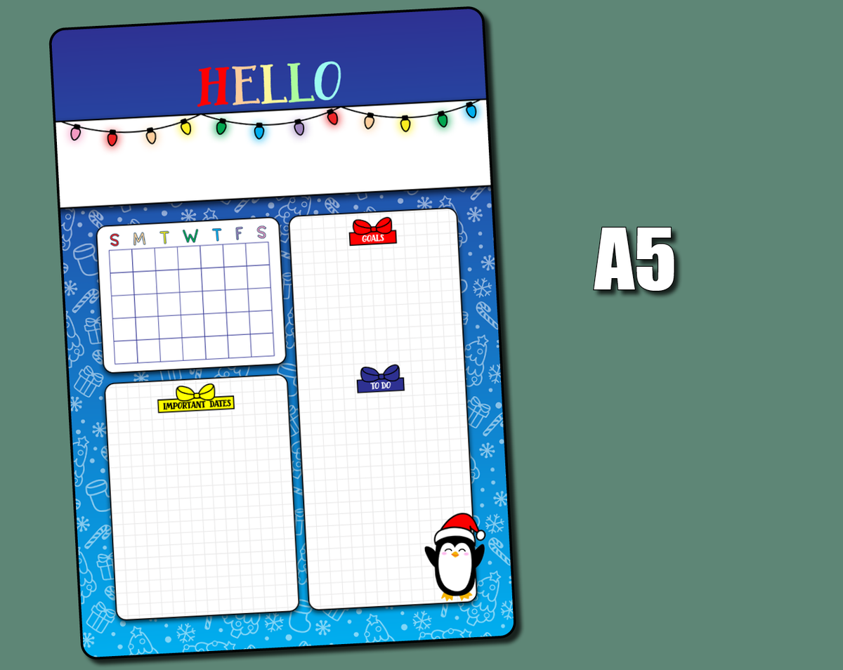 Undated Merry Christmas Monthly Jumbo Sticker – Shine Sticker Studio