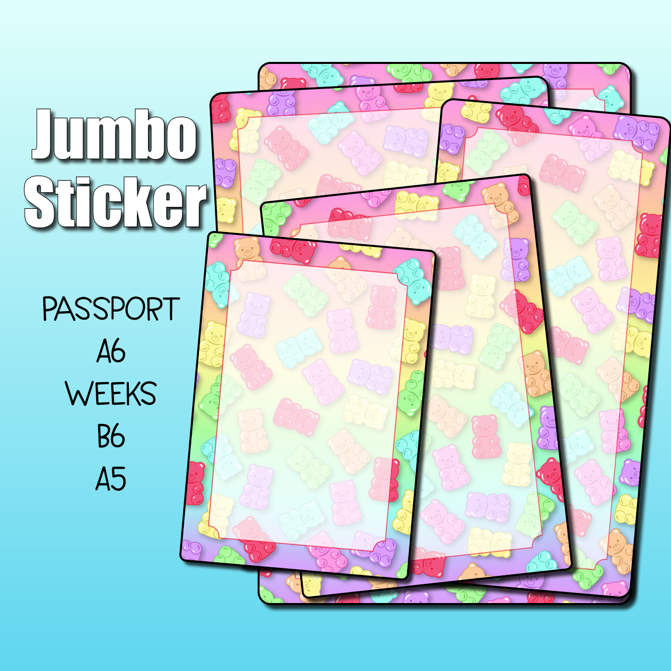Gummy Bears Jumbo Sticker – Shine Sticker Studio