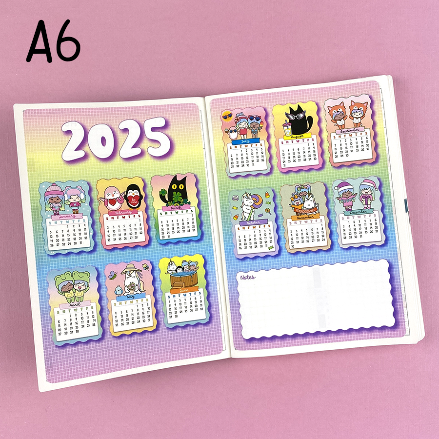 CLEARANCE 2025 Monthly Calendar Double Page Jumbo Sticker Set – Shine ...