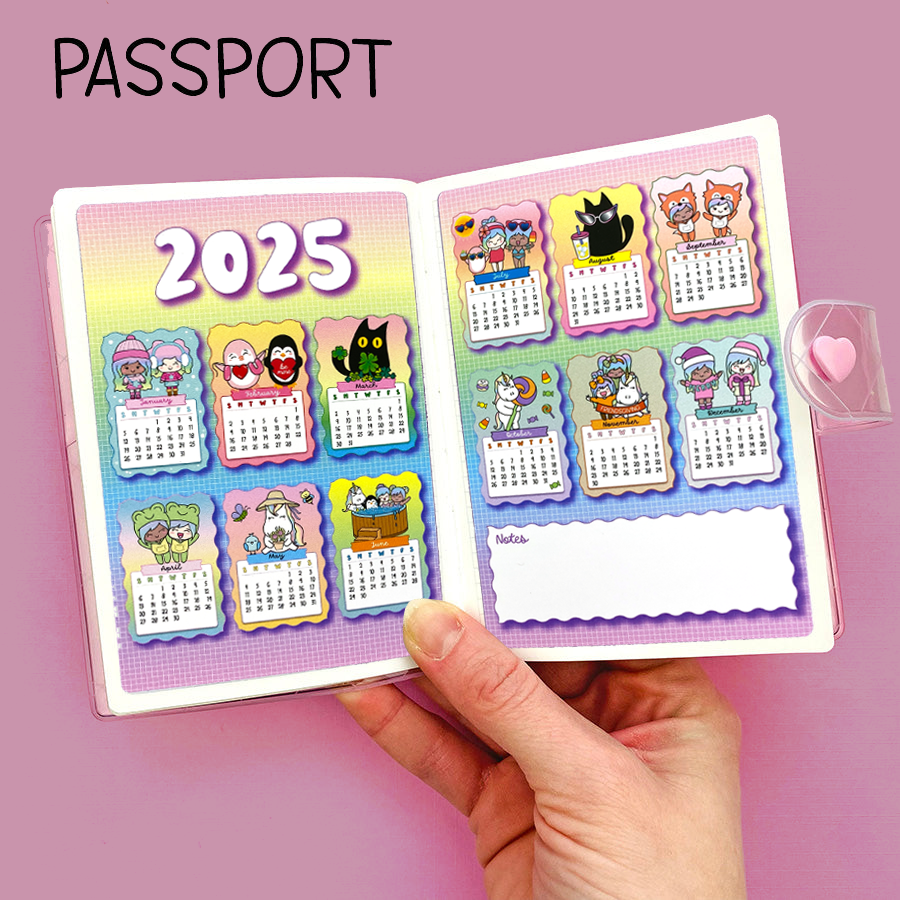 CLEARANCE 2025 Monthly Calendar Double Page Jumbo Sticker Set – Shine ...