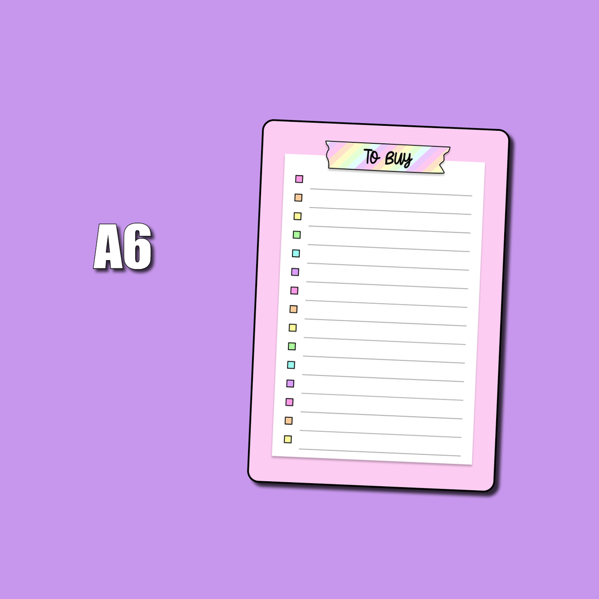 To Buy List Jumbo Full Page Planner Sticker – Shine Sticker Studio