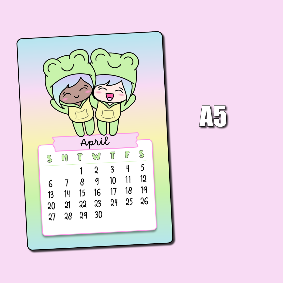 CLEARANCE 2025 April Calendar Jumbo Sticker - Sunday Start – Shine ...