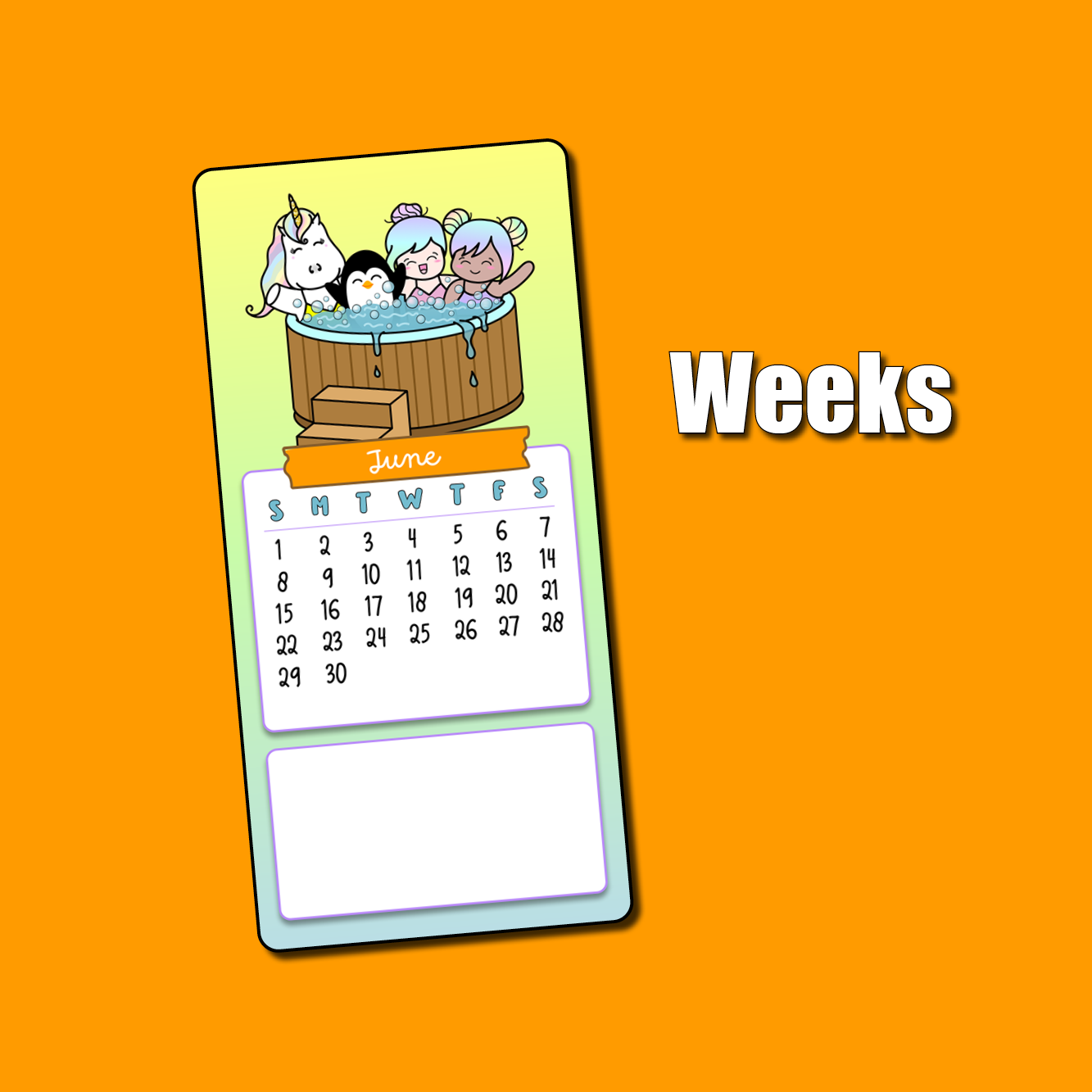 CLEARANCE 2025 June Calendar Jumbo Sticker - Sunday Start – Shine ...