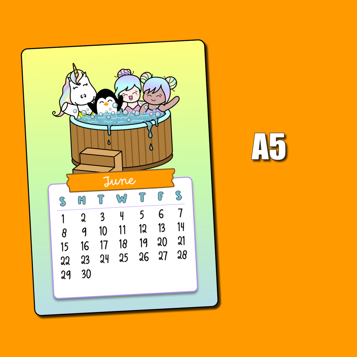 CLEARANCE 2025 June Calendar Jumbo Sticker - Sunday Start – Shine ...