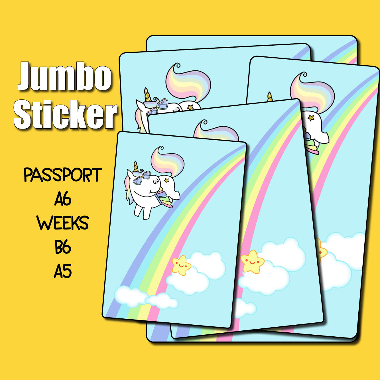 Star's Rainbow Jumbo Planner Sticker – Shine Sticker Studio