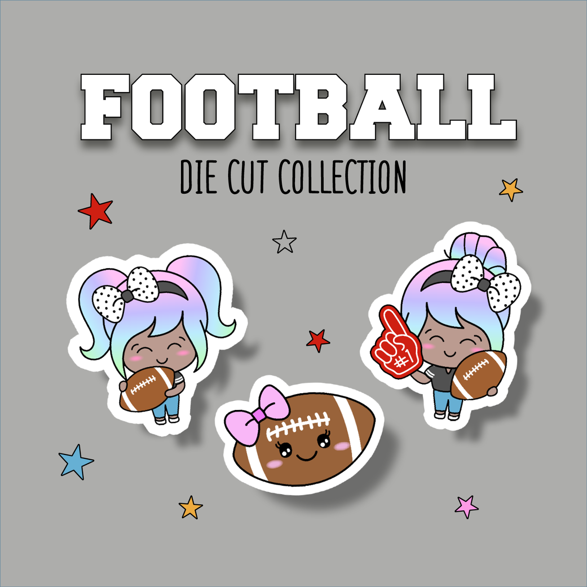 Football Sticker DIE CUT Collection – Shine Sticker Studio