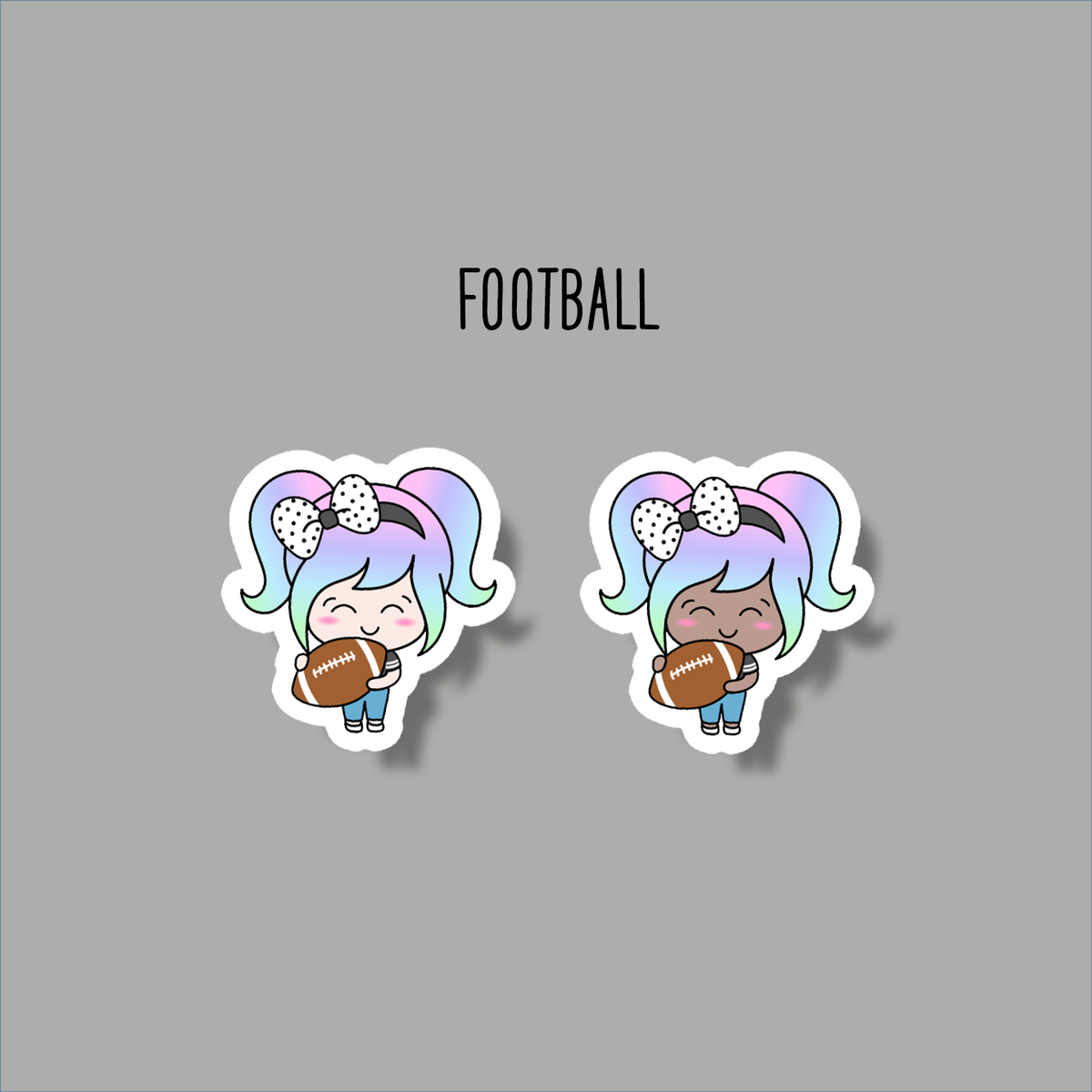 Football Sticker DIE CUT Collection – Shine Sticker Studio