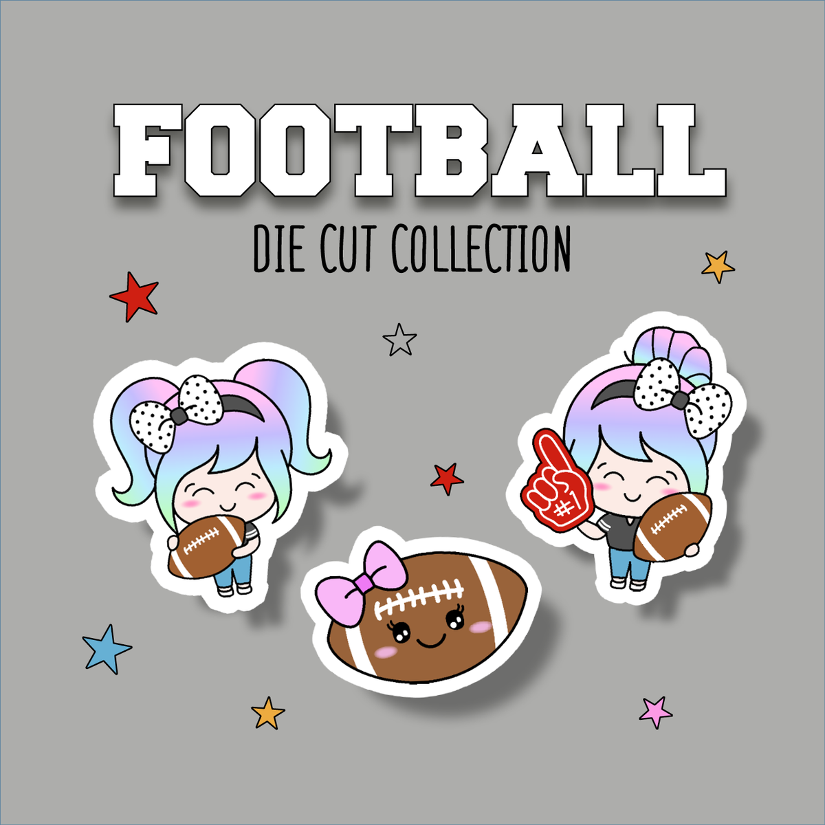 Football Sticker DIE CUT Collection – Shine Sticker Studio