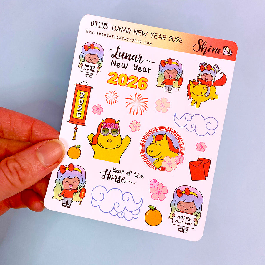 Lunar New Year Deco Stickers 2026 – Shine Sticker Studio